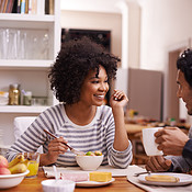 Bonding over breakfast | Buy Stock Photo on PeopleImages, Picture And ...