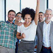 Cheers to teamwork! | Buy Stock Photo on PeopleImages, Picture And ...