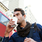 Sipping on the go | Buy Stock Photo on PeopleImages, Picture And ...