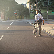 Getting around town on bike | Buy Stock Photo on PeopleImages, Picture ...