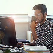 Thinking things through | Buy Stock Photo on PeopleImages, Picture And ...