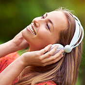 Getting lost in the lyrics | Buy Stock Photo on PeopleImages, Picture ...