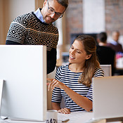 Bouncing ideas off of each other | Buy Stock Photo on PeopleImages ...