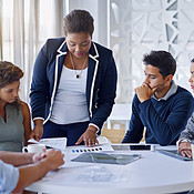 Sorting out facts and figures | Buy Stock Photo on PeopleImages ...