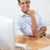 Making technology work for him | Buy Stock Photo on PeopleImages ...