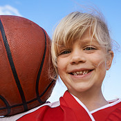 Happy little basketball player | Buy Stock Photo on PeopleImages ...