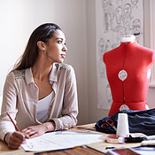 Dreaming up new designs | Buy Stock Photo on PeopleImages, Picture And ...