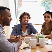 Catching up with old friends | Buy Stock Photo on PeopleImages, Picture ...