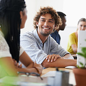 Good job, great coworkers! | Buy Stock Photo on PeopleImages, Picture ...