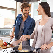 Feeling the kitchen heat | Buy Stock Photo on PeopleImages, Picture And Royalty Free Image. Pic ...