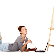 I'm looking everywhere for inspiration | Buy Stock Photo on ...