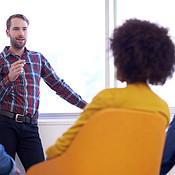 Getting his point across | Buy Stock Photo on PeopleImages, Picture And ...