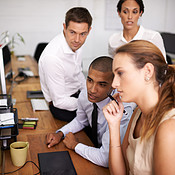 Working through it together | Buy Stock Photo on PeopleImages, Picture ...