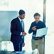 Getting his best techie on the project | Buy Stock Photo on ...