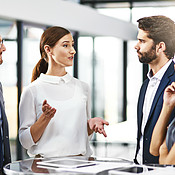 Approaching success head-on together | Buy Stock Photo on PeopleImages ...