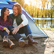Enjoying a good campsite | Buy Stock Photo on PeopleImages, Picture And ...