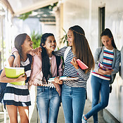Friendship makes school more fun | Buy Stock Photo on PeopleImages ...
