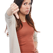 Making her disapproval clear | Buy Stock Photo on PeopleImages, Picture ...