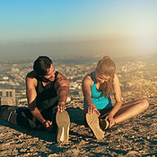 Priming their bodies for action | Buy Stock Photo on PeopleImages ...