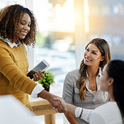 Congratulations and welcome | Buy Stock Photo on PeopleImages, Picture ...