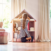 She's a little homemaker | Buy Stock Photo on PeopleImages, Picture And ...