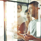 Working through problems to find viable solutions | Buy Stock Photo on ...