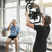 Raising high for those high angle shots | Buy Stock Photo on ...