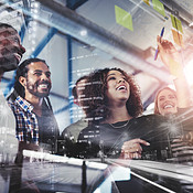 Working their way through different solutions | Buy Stock Photo on ...