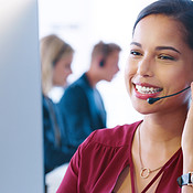 Customer service speaking | Buy Stock Photo on PeopleImages, Picture ...