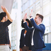 Yay team! | Buy Stock Photo on PeopleImages, Picture And Royalty Free ...