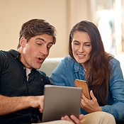 You always score with technology! | Buy Stock Photo on PeopleImages ...