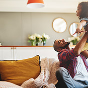 I'm not coming back down daddy! | Buy Stock Photo on PeopleImages ...