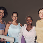 Yoga buddies for life | Buy Stock Photo on PeopleImages, Picture And ...