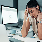 I think I've messed my neck up again | Buy Stock Photo on PeopleImages ...