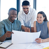 Finally our work is coming together | Buy Stock Photo on PeopleImages ...