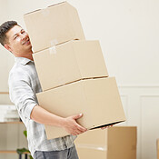 Never been this happy to move boxes! | Buy Stock Photo on PeopleImages ...