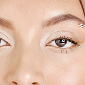 Closeup portrait of unknown muslim woman using tweezers to pluck her ...