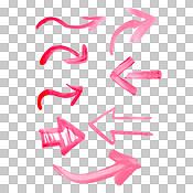 Arrow, icon and emoji sign or vector for an app or web design on a png ...