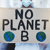 Climate change and protest poster for social change with environmental ...