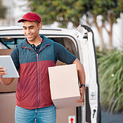 Cargo, box delivery and tablet logistics planning for online customer ...