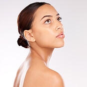 Beauty, skincare and woman face glow from Brazil feeling healthy after ...