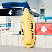 Swimming pool, medical and lifeguard equipment for water safety ...