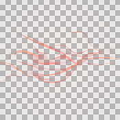 Red, color and digital drawing on transparent background for sketch ...