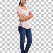 Confident woman, arms crossed and portrait of empowerment and positive ...