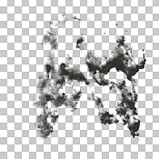 Black smoke cloud, fog and graphic of smokey flare or realistic steam ...