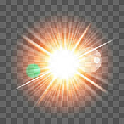 PNG, flare and sun on a transparent background to simulate an explosion ...