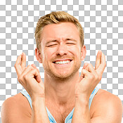 PNG Shot of a handsome young man standing alone in the studio and ...