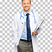 PNG of a handsome young doctor standing alone in the studio and holding ...