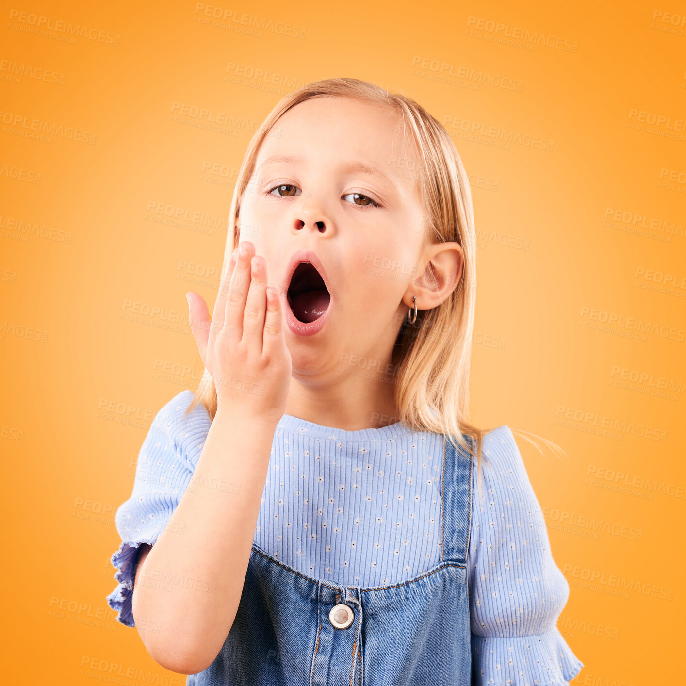 Tired Child Yawning