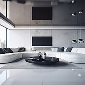 Beautiful spacious lounge. Luxury living. Modern interior design ...